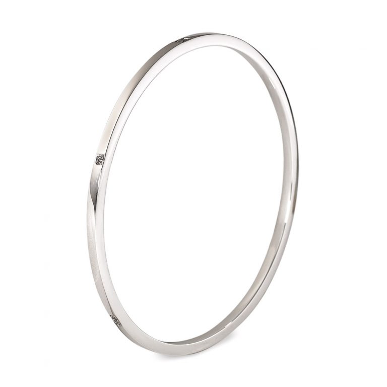 Silver Square Bangle - Francis Howard